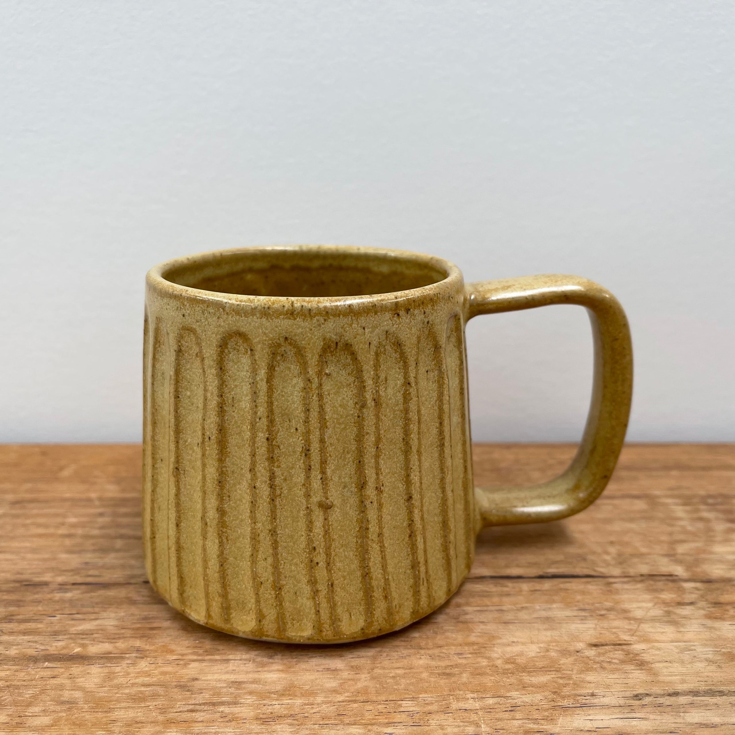 Handled Mugs Carved | Red Fox Pottery